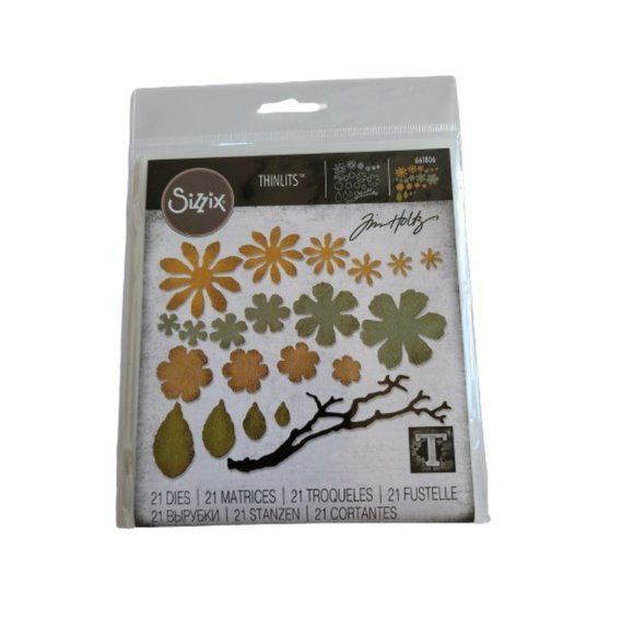 Sizzix | Other | Sizzix Thinlits Dies By Tim Holtz 2pkgsmall Tattered Florals | Poshmark